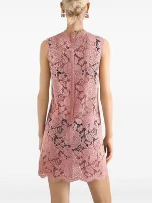 Dolce & Gabbana Lace Mini Dress - Pink