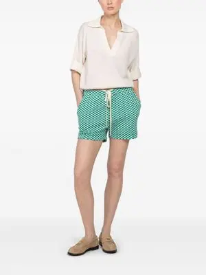 GOD'S TRUE CASHMERE Geometric-print Shorts