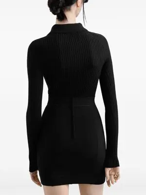Dolce & Gabbana Ribbed-knit Polo Shirt