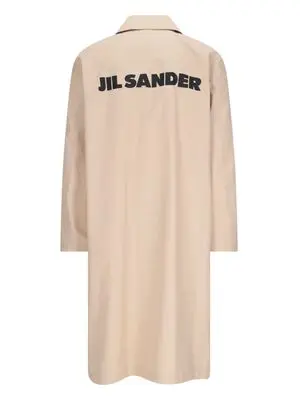 JIL SANDER Logo-print Coat - Neutrals