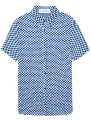 GOD'S TRUE CASHMERE Dot Knit Shirt - Blue