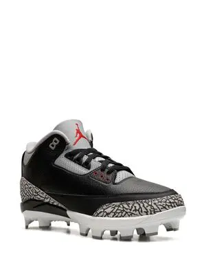JORDAN Air 3 Retro Cleats - Black
