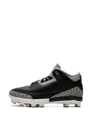 JORDAN Air 3 Retro Cleats - Black