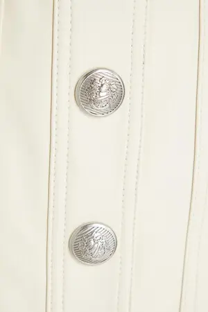 Veronica Beard Arez Button-embellished Mini Skirt