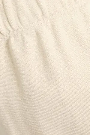 Another Tomorrow French Cotton-blend Terry Track Pants - Ecru