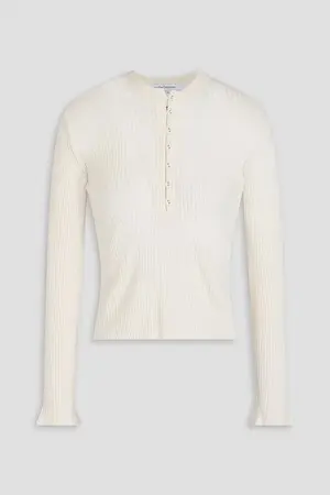 Another Tomorrow Ribbed Merino Wool-blend Sweater - Cream