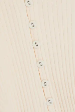 Another Tomorrow Ribbed Merino Wool-blend Sweater - Cream