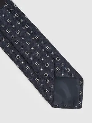REISS Anzio Medallion Pattern Tie