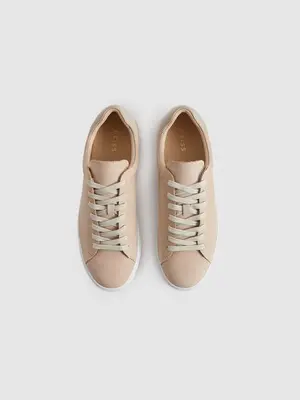 REISS Finley Nubuck Leather Trainers