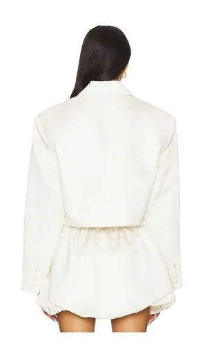 WeWoreWhat Cropped Satin Blazer
