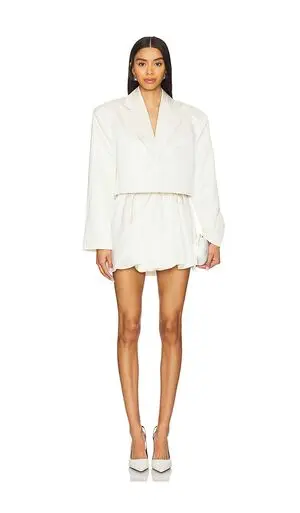 WeWoreWhat Cropped Satin Blazer
