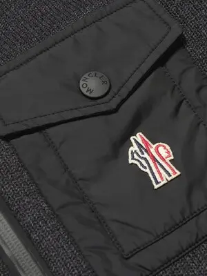 Moncler Shell-trimmed Wool-blend Hooded Ski Jacket