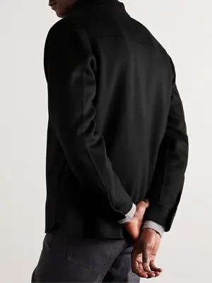 Mr P. Double-faced Wool And Cashmere-blend Felt Overshirt - Black