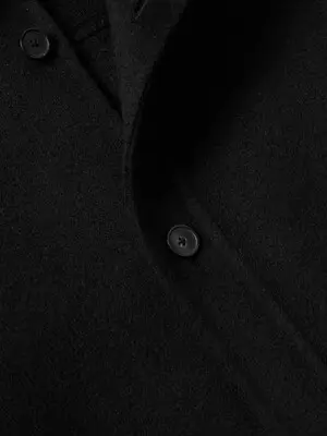 Mr P. Double-faced Wool And Cashmere-blend Felt Overshirt - Black