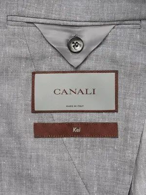 Canali Kei Slim-fit Linen And Wool-blend Suit Jacket