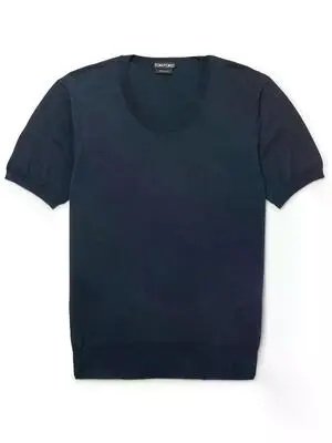 TOM FORD Slim-fit Cotton T-shirt - Blue