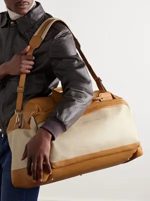 Brunello Cucinelli Full-grain Leather Weekend Bag