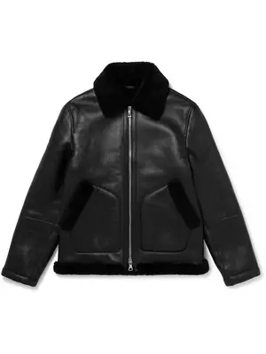 Mr P. Shearling-lined Nappa Leather Trucker Jacket