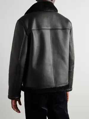 Mr P. Shearling-lined Nappa Leather Trucker Jacket