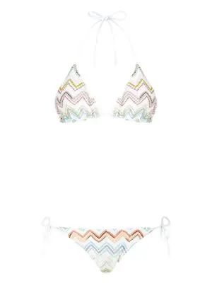 Missoni Zigzag-knit Bikini Set - White