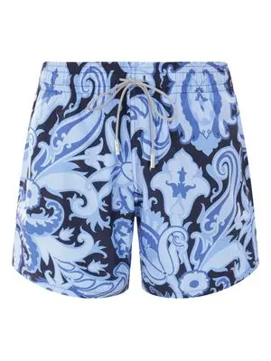 Etro Paisley-print Swim Shorts Blue