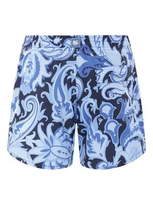 Etro Paisley-print Swim Shorts - Blue