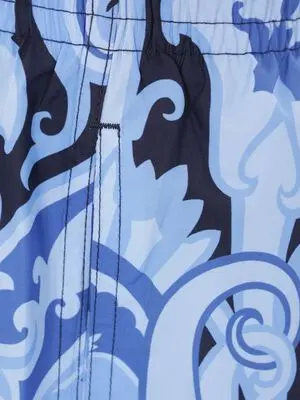 Etro Paisley-print Swim Shorts - Blue