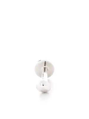 Monica Vinader 14kt White Gold Nura Mini Pebble Single Stud Earring - Silver