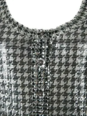 Rabanne Metallic Houndstooth Tank Top