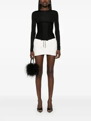 MUGLER Lace-up Long Sleeve Top