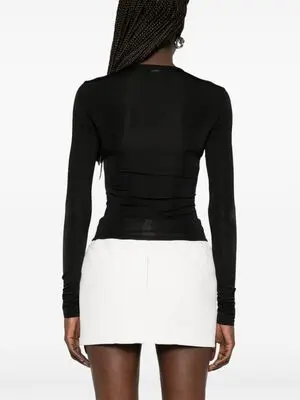 MUGLER Lace-up Long Sleeve Top
