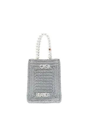 Casablanca Bead Chain Bag - Grey