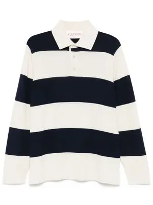 Valentino Garavani Striped Polo Shirt - Neutrals