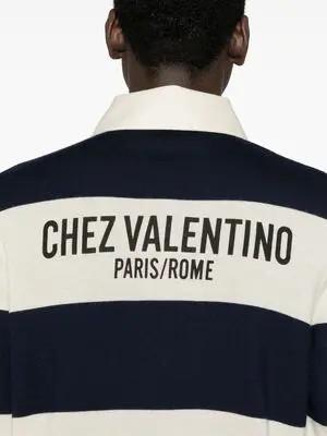 Valentino Garavani Striped Polo Shirt - Neutrals