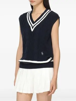 SPORTY & RICH V-neck Knitted Vest