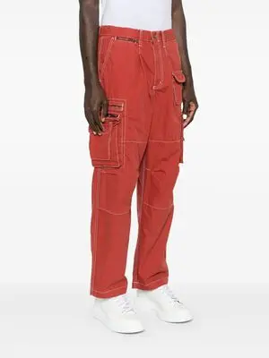 THISISNEVERTHAT Multi-zip Cargo Trousers - Red