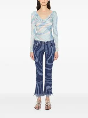 Emilio Pucci Marmo-print Jeans