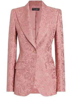 Dolce & Gabbana Floral-jacquard Blazer - Pink