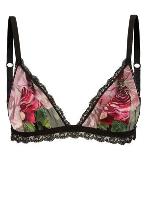 Dolce & Gabbana Dna Rose-print Bra