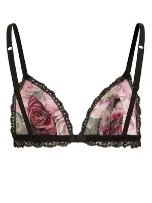 Dolce & Gabbana Dna Rose-print Bra