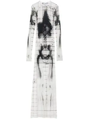 Jean Paul Gaultier Squeletor Maxi Dress - White