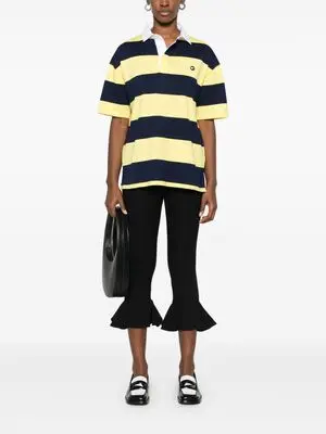 Coperni Striped Polo Top - Yellow