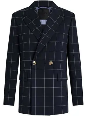Liu Jo Double-breasted Checked Blazer