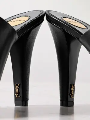 Saint Laurent Jill Leather Mules - Black