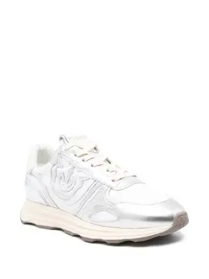 Pinko Love Birds-motif Sneakers - Silver