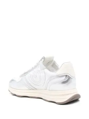 Pinko Love Birds-motif Sneakers - Silver