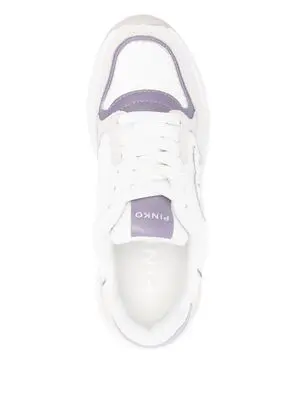 Pinko Love Birds-motif Sneakers - White