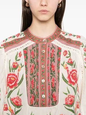 Farm Rio Rainika Blouse - Neutrals