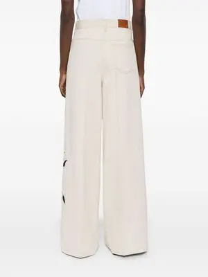 FORTE_FORTE Floral-embroidered Trousers