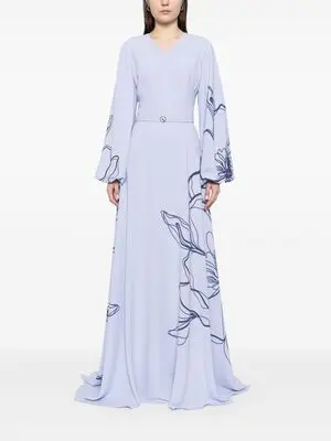 SAIID KOBEISY Floral Printed Kaftan